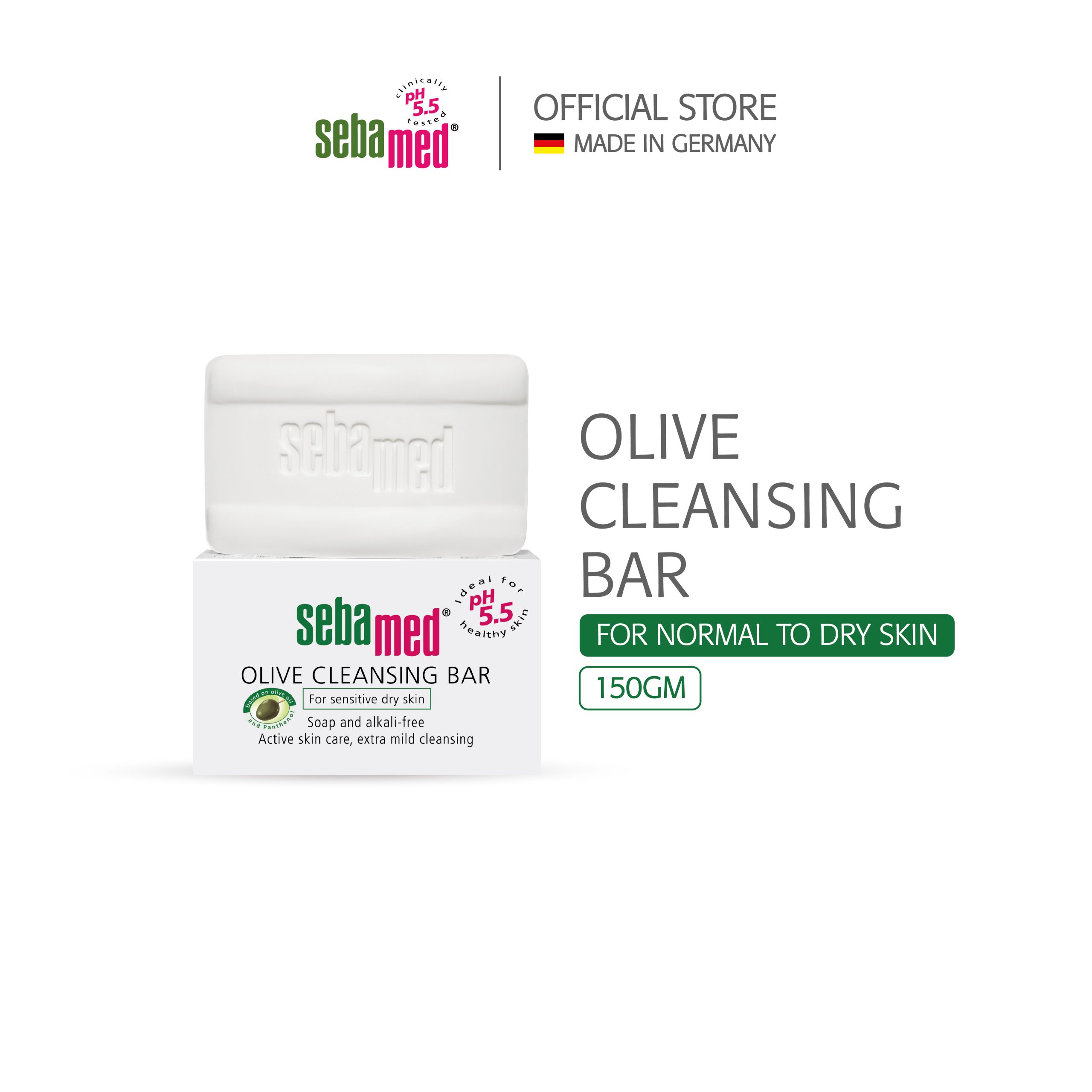 Sebamed Olive Cleansing Bar 150gm - Sebamed Malaysia
